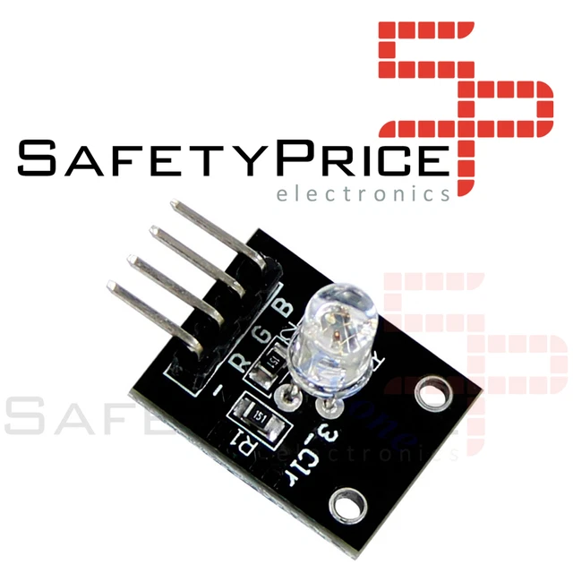 5MM TRICOLOR ARDUINO Electronic Common Cathode RGB LED Module KY-016 ...