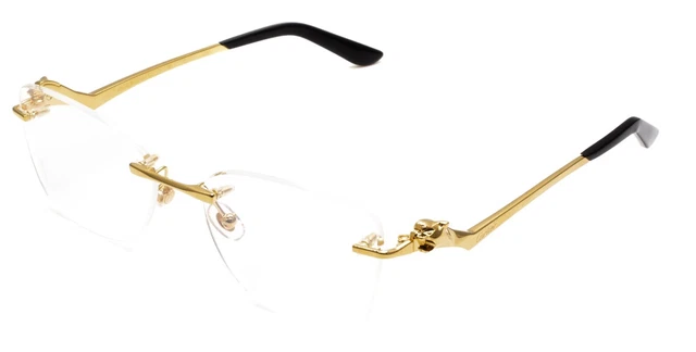 CARTIER CT0120O 001 57mm Gold Eyewear FRAMES RX Optical Glasses - New ...