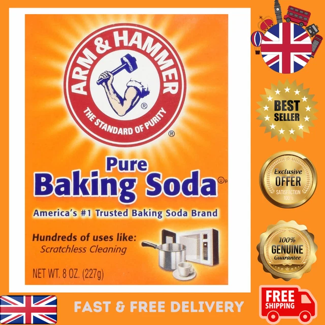 ARM AND HAMMER Baking Soda Baking Powder, Baking Soda Cleaning 227 g ...