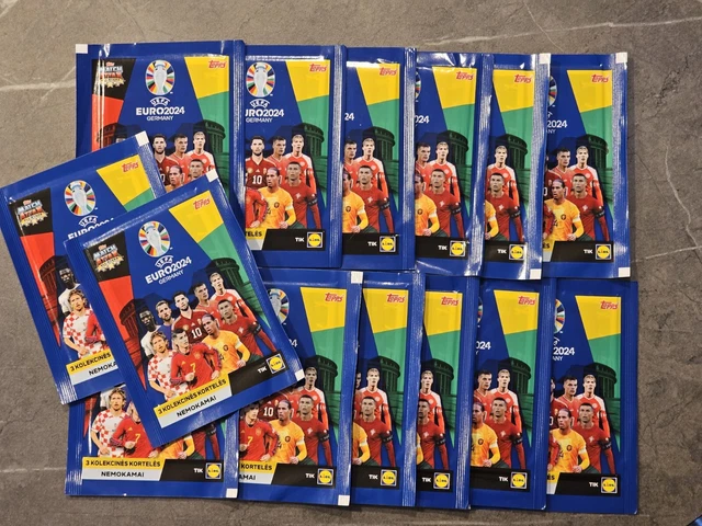 14 PACKS - UEFA Euro 2024 Football cards LIDL-Lithuania EUR 10,00 ...