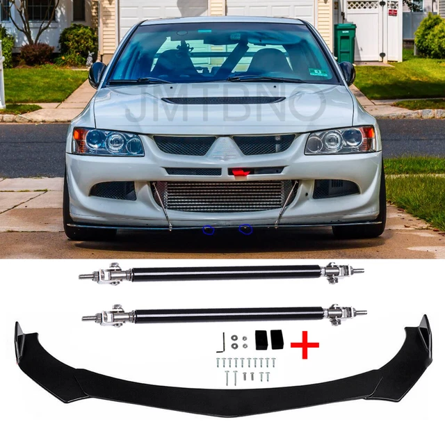 FOR MITSUBISHI LANCER Evo X 07-15 Front Bumper Lip Splitter Spoiler ...