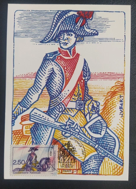 CARTE PREMIER JOUR Timbre Gendarmerie Nationale N° 2702 Oblitéré Paris 1991 EUR 3,00 - PicClick FR