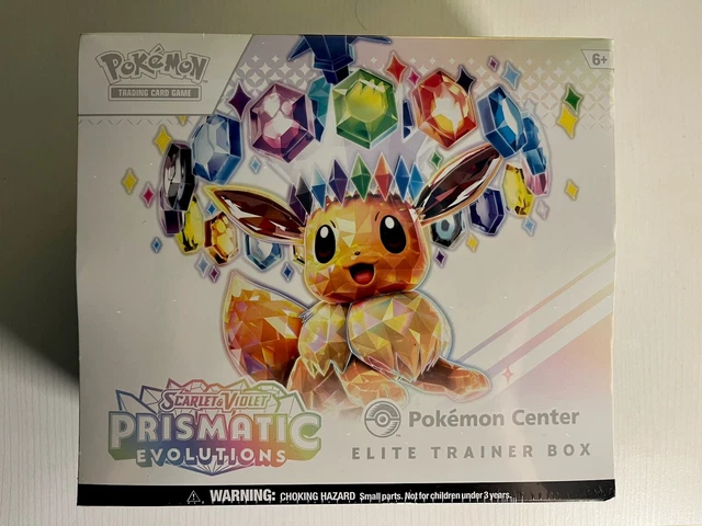 PRISMATIC EVOLUTIONS POKEMON Center Elite Trainer Box - PC Exclusive ...