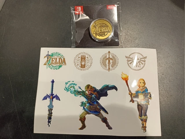 LEGEND OF ZELDA Tears of the Kingdom Collector Coin & Stickers Nintendo ...