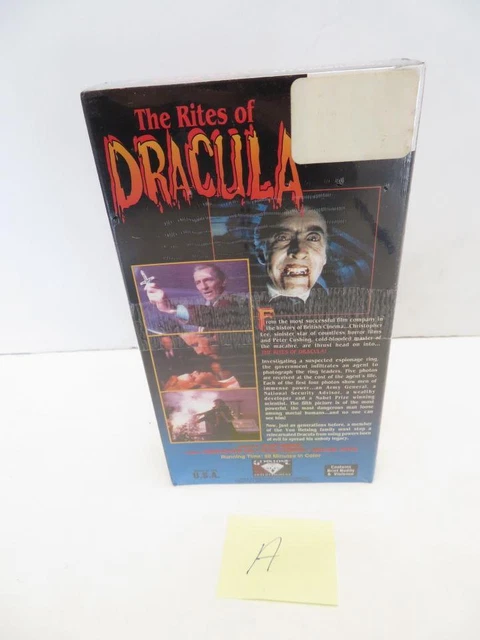 1973 RITES OF Dracula Hammer Christpher Lee Peter Cushing VHS Factory ...