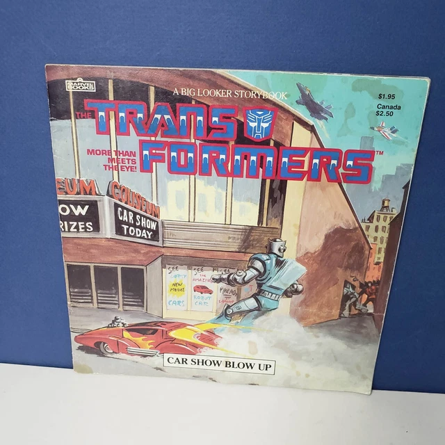 TRANSFORMERS 1986 CAR SHOW BLOW UP storybook 24 pages Marvel Books $9. ...