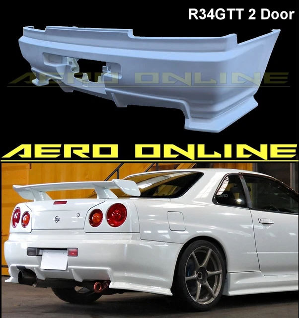 GTR STYLE REAR Bumper For Nissan Skyline R34 GT GTT 2 Door Coupe Model ...