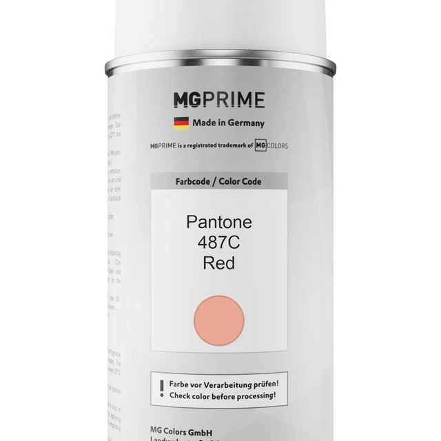 SET DE BOMBE aérosol 2C Pantone 487C Red base mate de soie vernis clair ...