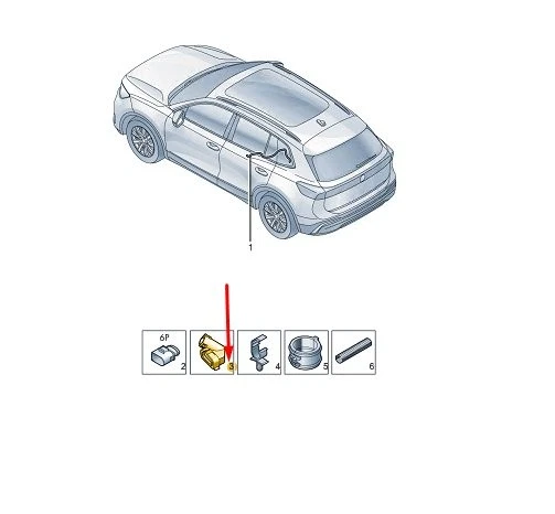 VOLKSWAGEN TIGUAN MK3 Schutzkappe 5WA971921 Neue Echtheit EUR 10,12 ...