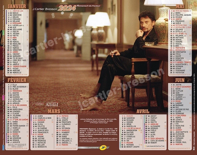 CALENDRIER JOHNNY HALLYDAY En Tournage Almanachs 2024 EUR 6,00 ...