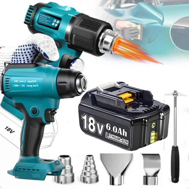 AKKU HEISSLUFTGEBLÄSE HEISSLUFTFÖN Heißluftpistole Für Makita 18V Akku / Ladegerät EUR 24,85 ...