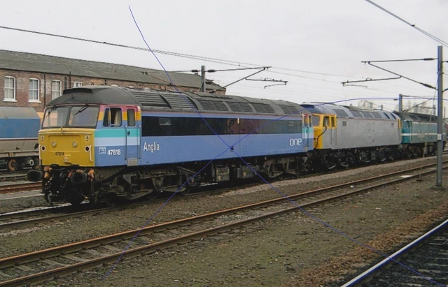 DIESEL TRAIN PHOTO Class 47 Loco Photo Anglia One Railway Picture 47818 ...