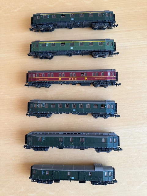 ROCO SPUR N 6 Schnellzugwagen (Hechtwagen), Epoche III, gebraucht, OVP ...