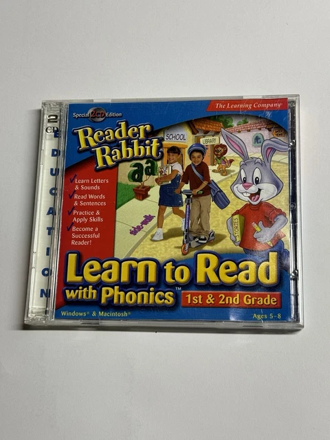 READER RABBIT LEARN to Read with Phonics Preschool Kindergarten CD-ROM ...