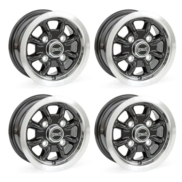 10 INCH CLASSIC MINI WHEELS 10" x 4.5 ET34 GLOSS BLACK Y3793 £319.99 ...