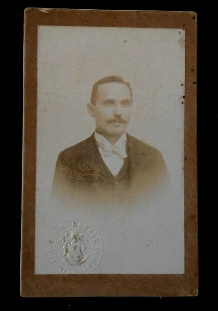 ANTICA FOTO CARTONATA Fine '800 - Ragazzo Con Baffoni - Pio Di Monale ...