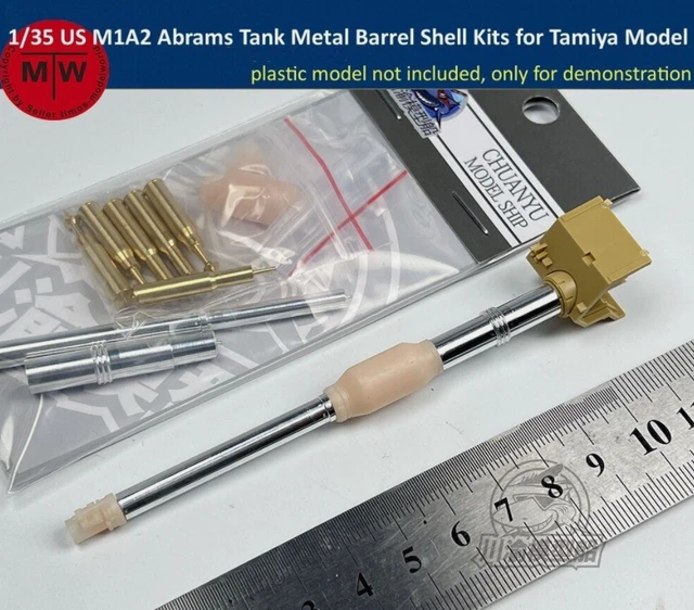 1/35 US M1A2 Abrams Main Battle Tank Metal Gun Barrels+Shells Kit for ...