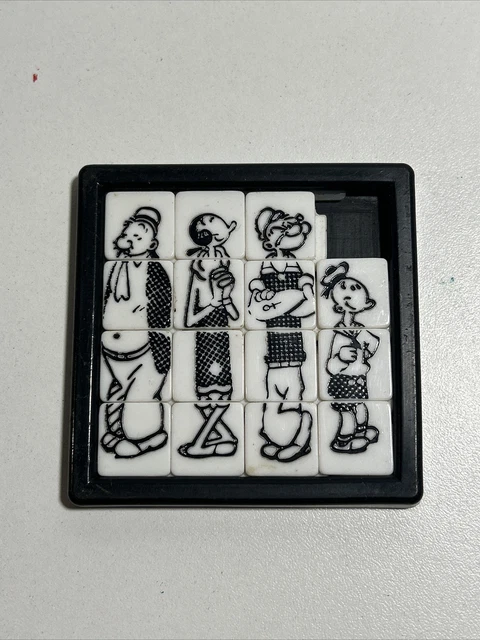 VINTAGE 1960S ROALEX Popeye Characters Plastic Sliding Tiles Puzzle ...