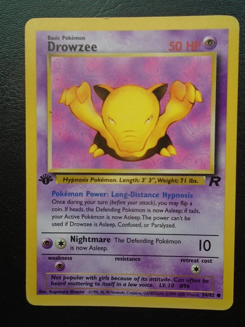 1ST EDITION DROWZEE Common | Team Rocket 54/82 Pokemon EUR 3,44 ...