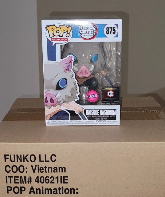 FUNKO POP DEMON Slayer Inosuke Hashibira floqué CC exclusif #875 EUR 16 ...
