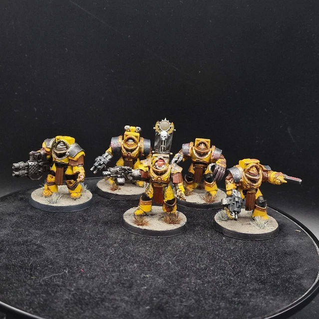 WELL PAINTED WARHAMMER 40k Imperial Fists Cataphractii terminators ×5 ...