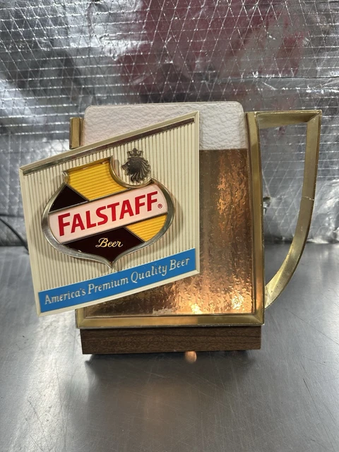 VINTAGE 1950S FALSTAFF Beer Bubbling Mug Bubbler Motion Bar Lighted ...