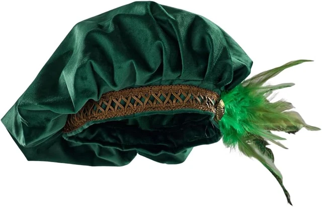 MEDIEVAL TUDOR HAT with Feather Velvet Renaissance Muffin Hat Tudor ...