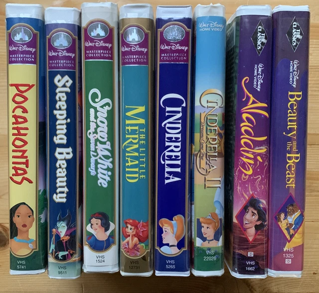 LOT OF 8 Disney VHS tapes . Disney Princess Lot Cinderella Snow White ...