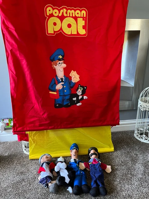 VINTAGE POSTMAN PAT Hand Puppet Theatre Jess the Cat Mrs Goggins Farmer ...