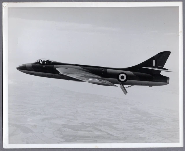 HAWKER HUNTER F1 Large Vintage Original Cyril Peckham Photo Royal Air ...