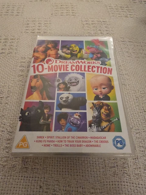 DREAMWORKS 10 MOVIE Collection, Trolls, Shrek, Cross, Panda, Home DVD ...