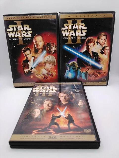 STAR WARS EPISODES 1,2 &3 Trilogy 3-DVD Bundle Used EUR 15,61 - PicClick IT