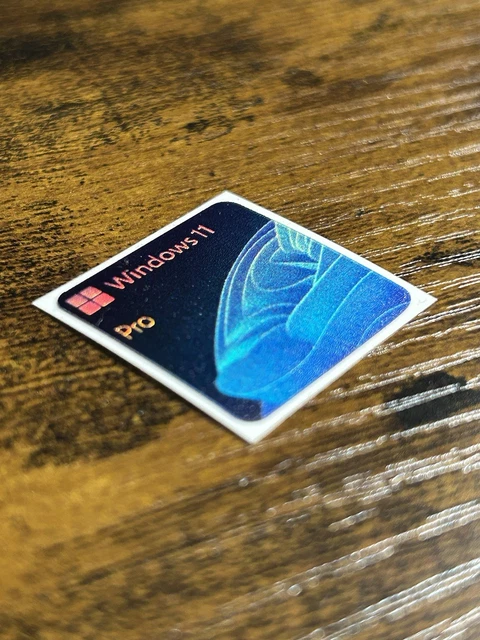1X WINDOWS 11 Pro Holographic Desktop / Laptop sticker label (NEW) £4. ...