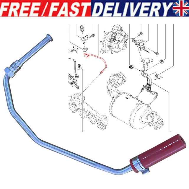 EXHAUST PRESSURE SENSOR EGR Turbo Pipe for Renault Trafic Vauxhall ...