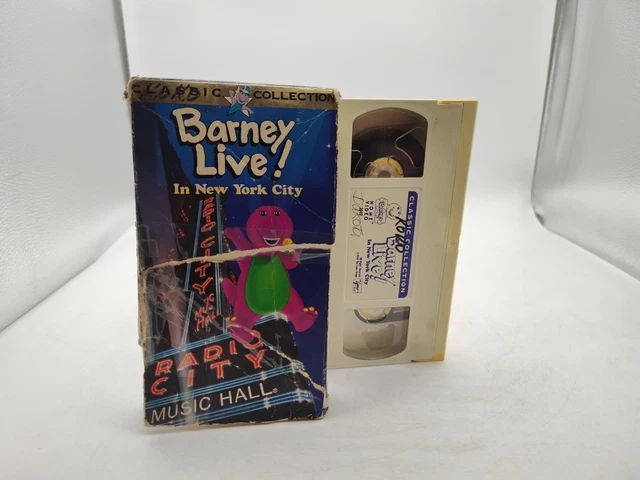BARNEY LIVE IN New York City-VHS 1994-Sing Along Songs-Classic ...