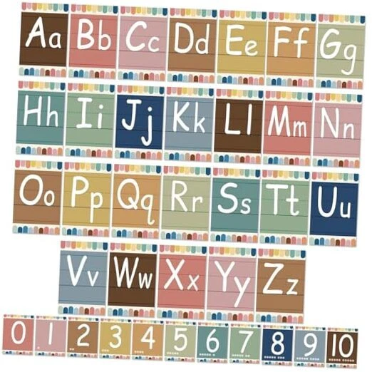 BULLETIN BOARD LETTERS - ABC Alphabet Poster Classroom Decor Set ...