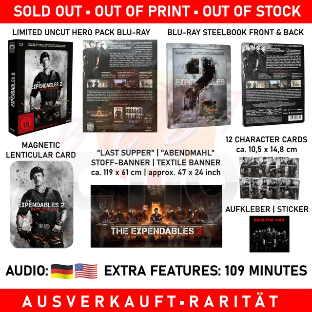 EXPENDABLES 2 UNCUT Hero Pack Limited Special Edition Steelbook Blu-ray ...
