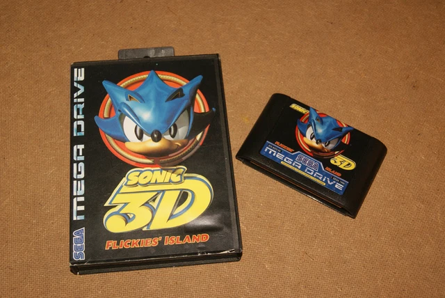SONIC 3D FLICKIES' Island SEGA MegaDrive Mega Drive Game Cartridge Cart ...
