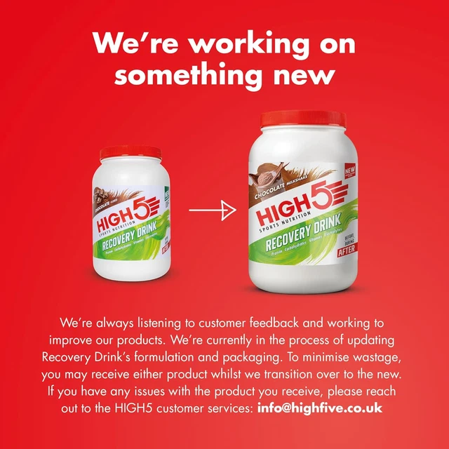 HIGH5 RECOVERY DRINK - Carbohydrate and Whey Protein Powder (20G) for ...