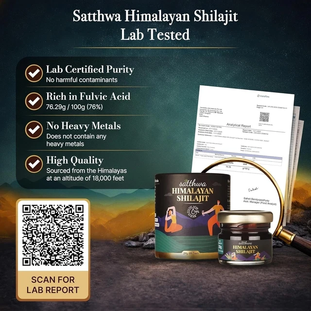 SATTHWA PURE HIMALAYAN Shilajit Resin High Potency for Men & Women 20 ...