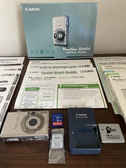 CANON POWERSHOT DIGITAL ELPH SD400 5.0MP Digital Camera, c/w manuals ...
