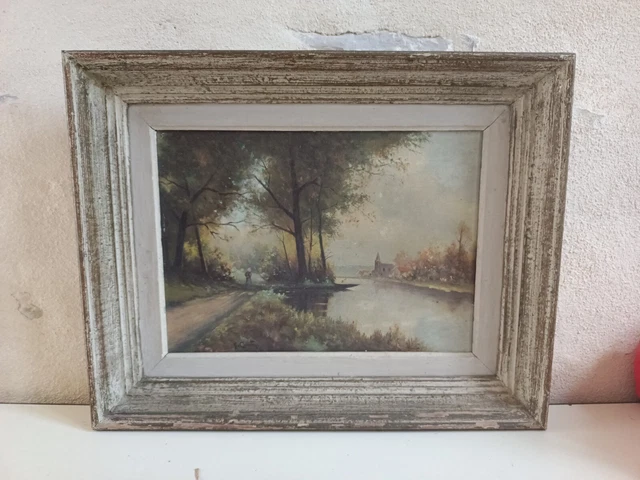 ANCIEN TABLEAU HUILE sur toile signée EUR 55,00 - PicClick FR