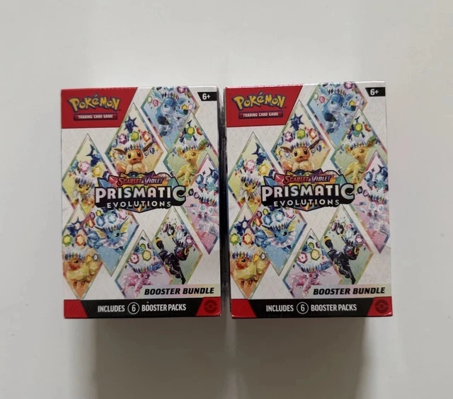 POKÉMON TCG: SCARLET & Violet-Prismatic Evolutions Booster Bundle 6 Packs (x2) £116.16 - PicClick UK