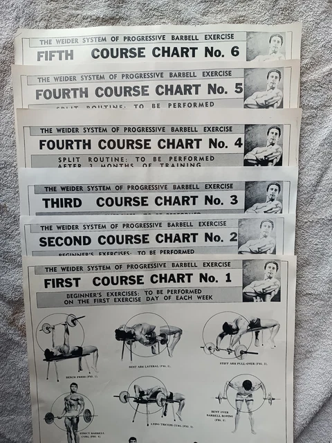 JOE WEIDER'S BODYBUILDING System: 6 Wall Chart Posters 1960 $100.00 ... JOE WEIDER'S BODYBUILDING System: 6 Wall Chart Posters 1960 $100.00 ...