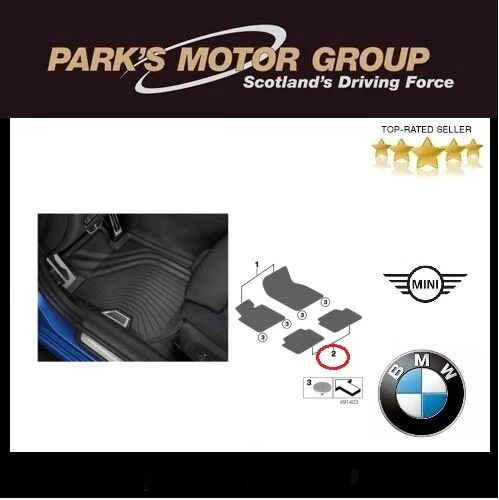 BMW GENUINE REAR Floor Mats All-Weather Rubber G20 3 Series 51472461169 ...