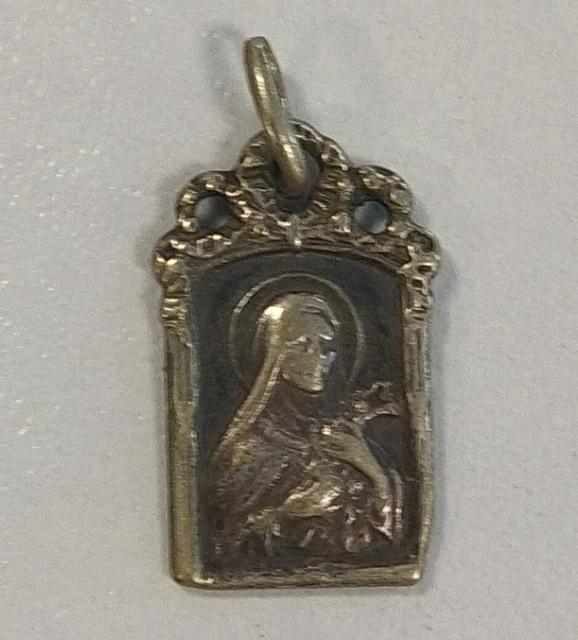 ANCIENNE PETITE MÉDAILLE argent massif marie pendentif religion EUR 5 ...