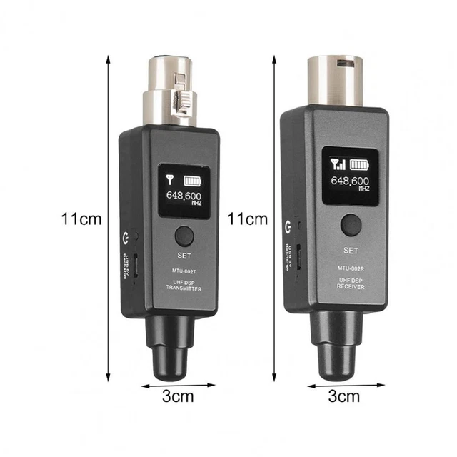 U3 WIRELESS MIC System Transmitter Receiver Microphone Adapter for ...