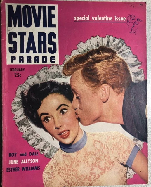 MOVIE STARS PARADE Magazine February 1950 Roy Rogers, Elizabeth Taylor ...