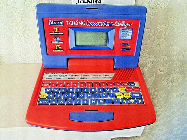 VTECH TALKING LESSON One Challenger Kids Vintage retro Computer Toy ...