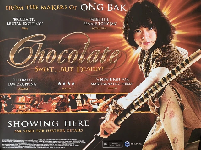 CHOCOLATE UK QUAD Movie Poster 2008 MARTIAL ARTS PRACHYA PINKAEW JEEJA ...